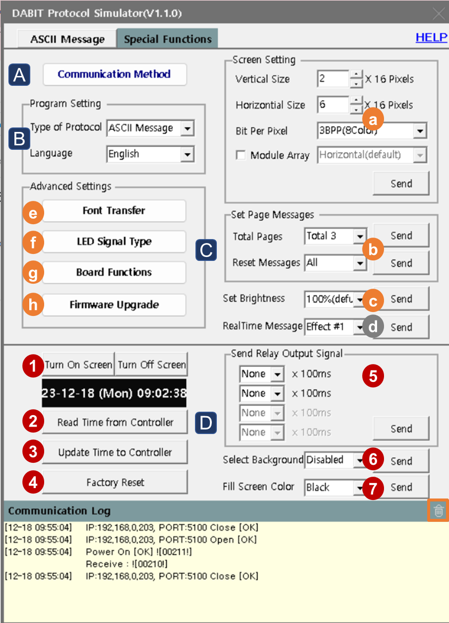 LEDmsg Protocol Simulator Manual - LED Message Display Solution